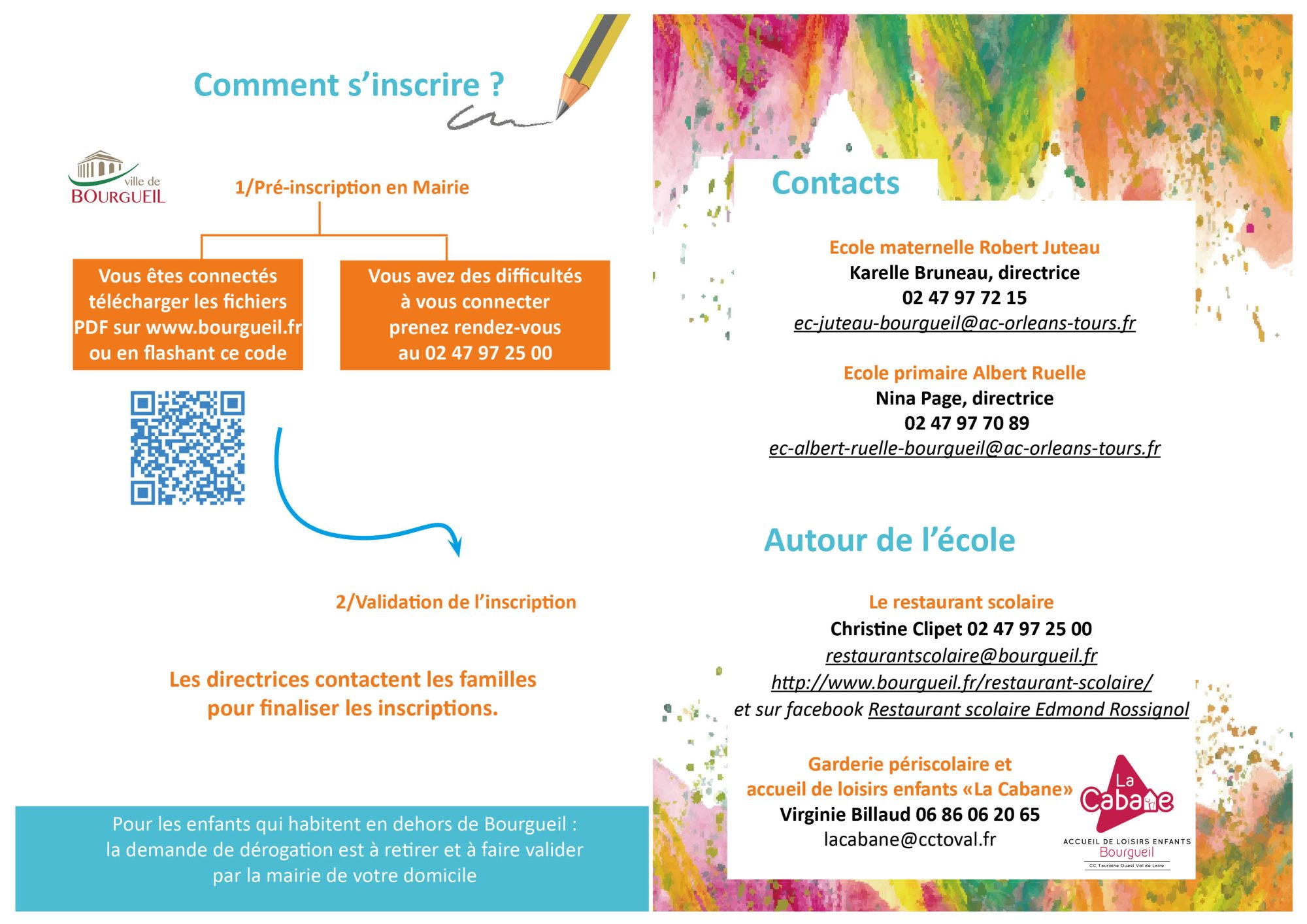 Inscriptions écoles maternelle et élémentaire publiques - Bourgueil