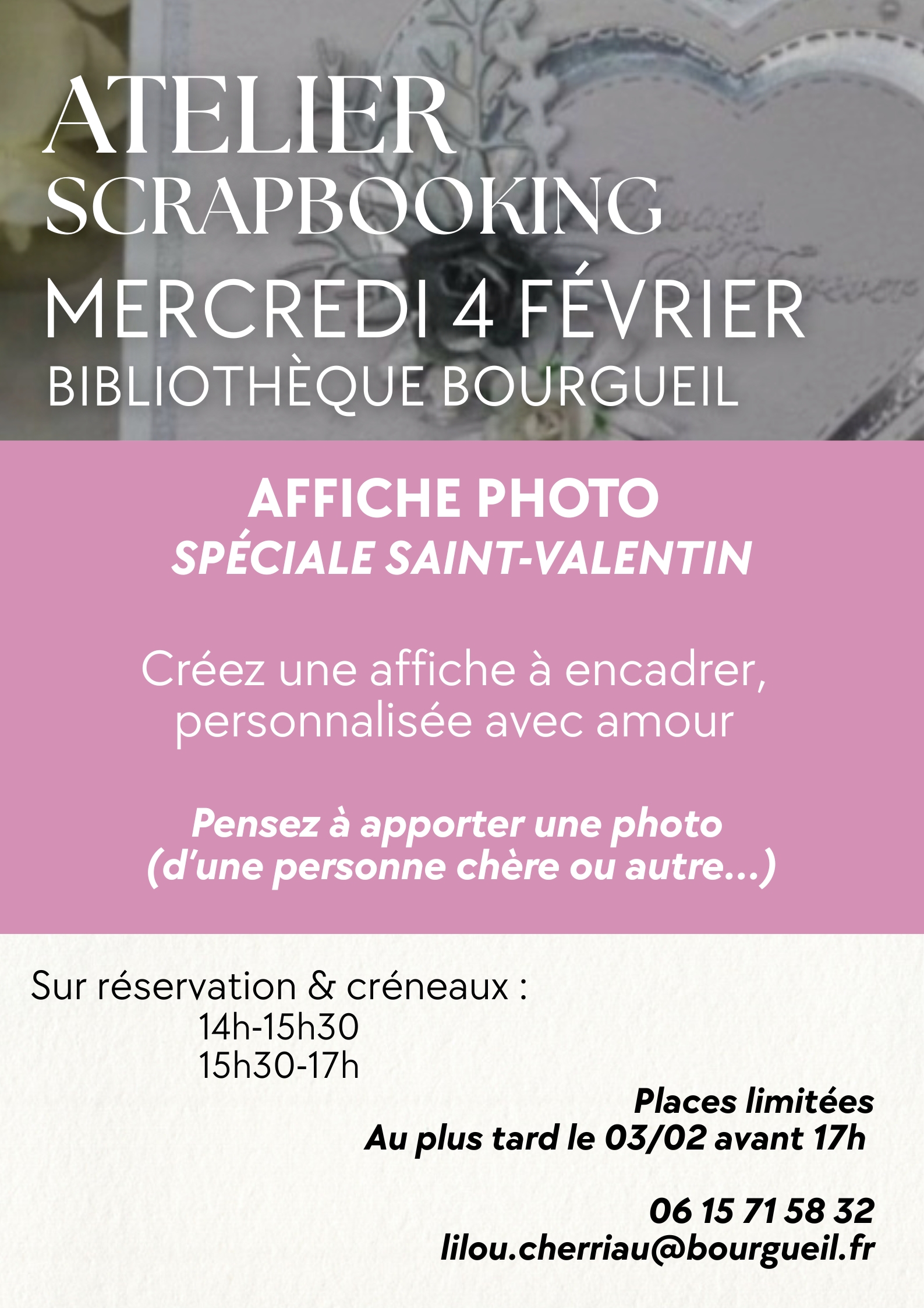 Les ateliers de la Microfolie / Affiche St Valentin - Scrapbooking ...